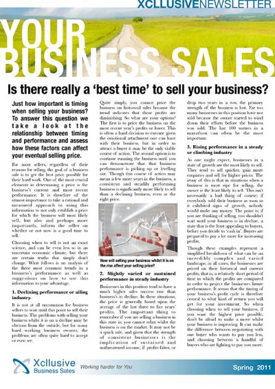 Business Sales Newsletter | Xcllusive Business Sales